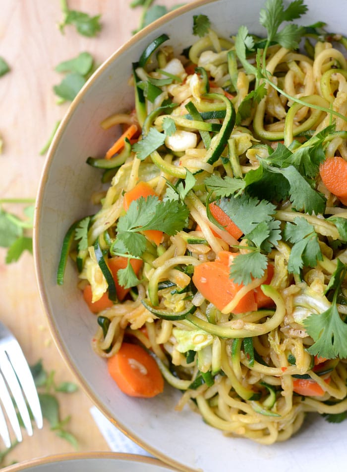 Zucchini Noodle Low Carb Vegan Chow Mein Quick Easy Zucchini Noodle Low Carb Vegan Chow Mein Quick Easy