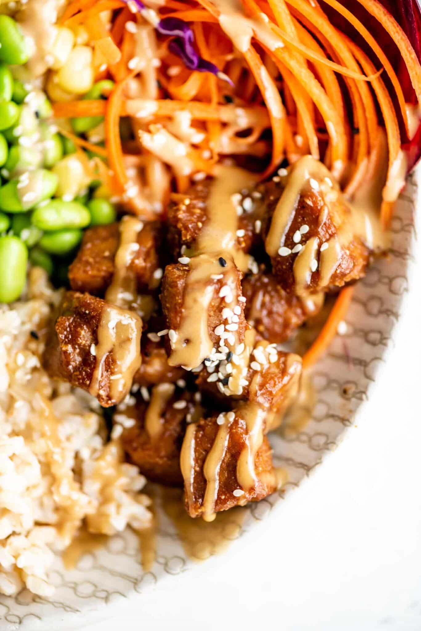 Vegan Tempeh Buddha Bowl - Running on Real Food