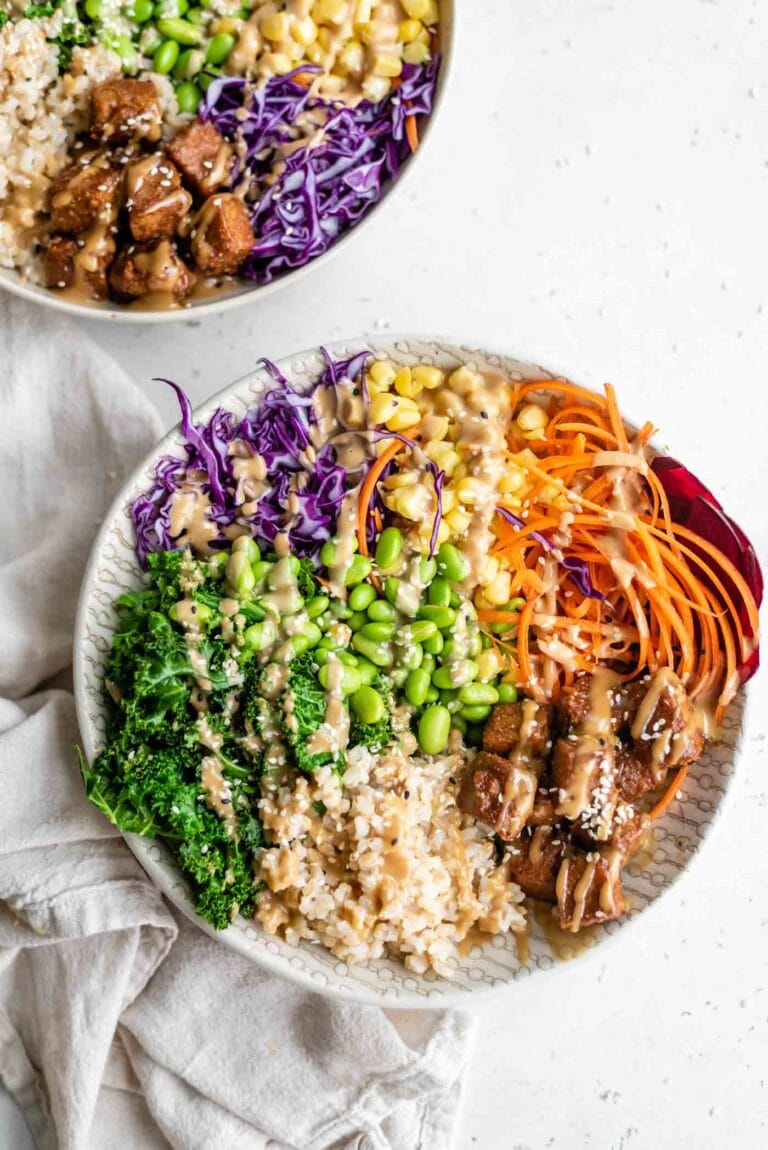 Vegan Tempeh Buddha Bowl - Running on Real Food