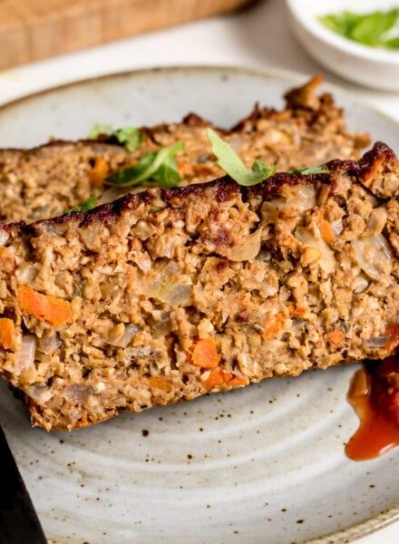 Vegan Chickpea Meatloaf - Running on Real Food