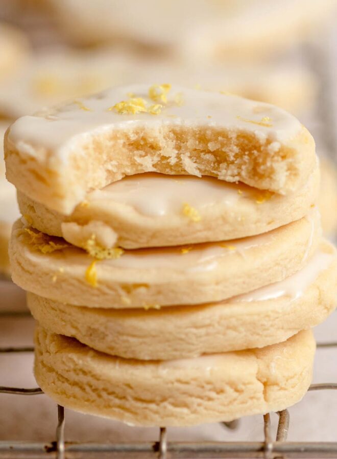Easy Lemon Shortbread Cookies Recipe - Running on Real Food